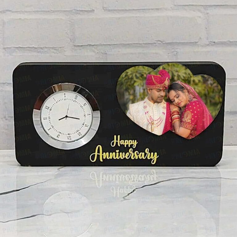 Sublimation Happy Birthday Clock MDF Photo Frame