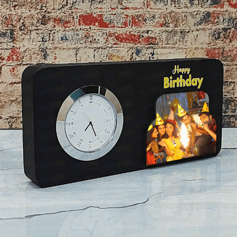 Sublimation Happy Birthday Clock MDF Photo Frame