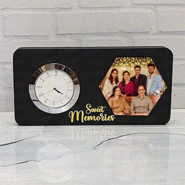 Sublimation Happy Birthday Clock MDF Photo Frame